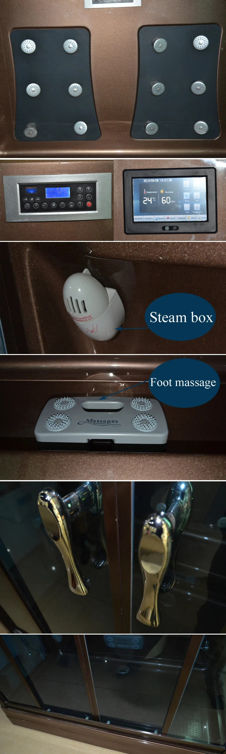 Hs-sr087 New Item Computer Control Acrylic Complete Steam Bath Cubicle ...