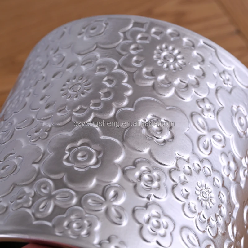 Embossed Matt Shinny Silver Flower Pot - Elegant Home Decor