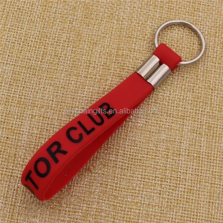 Wholesale Custom Promotional Silicone Wristband Keyring For Souvenir ...
