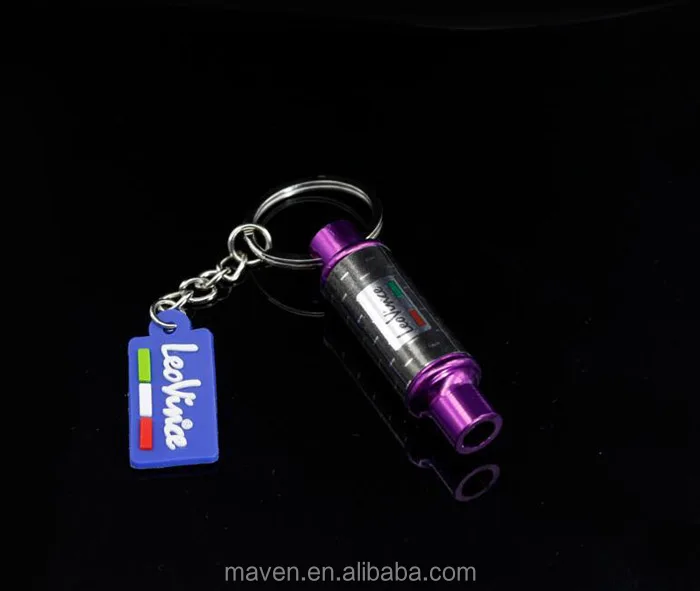 8colors Auto Alloy Exhaust Pipe Keychain - Durable & Stylish