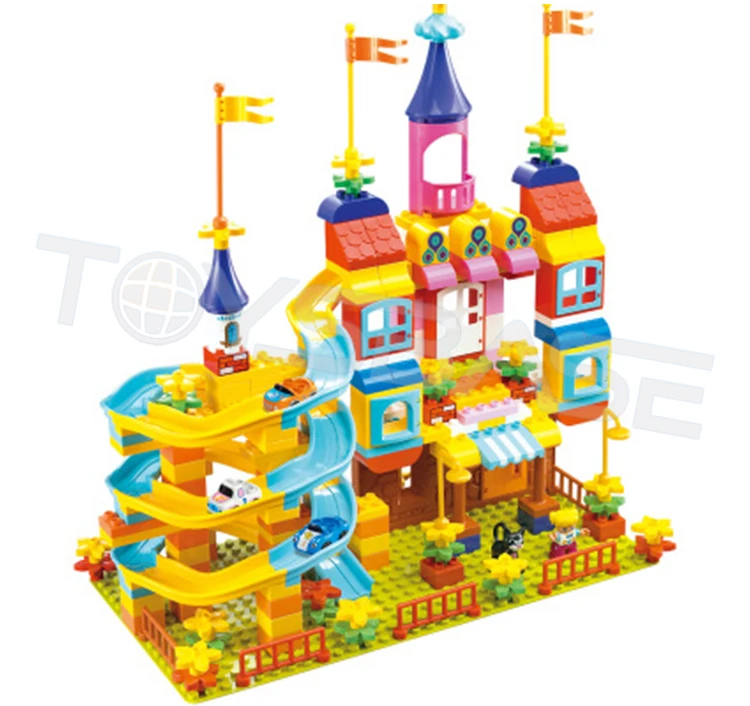 Educational Game Diy Bricks Toy Plastic Dream Tour Castle Building ...