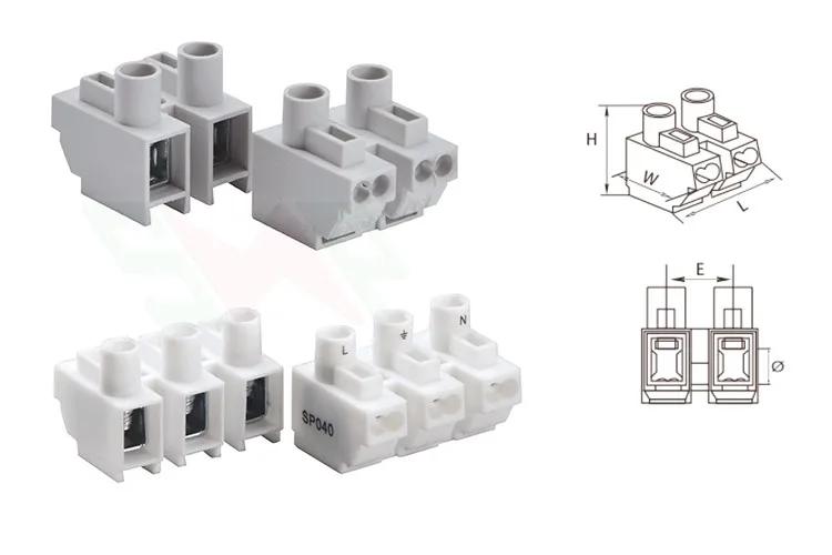 Push Open Close Fast Connector 2 And 3 Poles Steel Ballast Feed Through ...