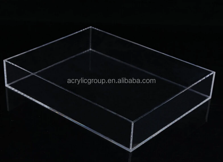 Custom Clear Rectangle Acrylic Tray - Durable & Versatile