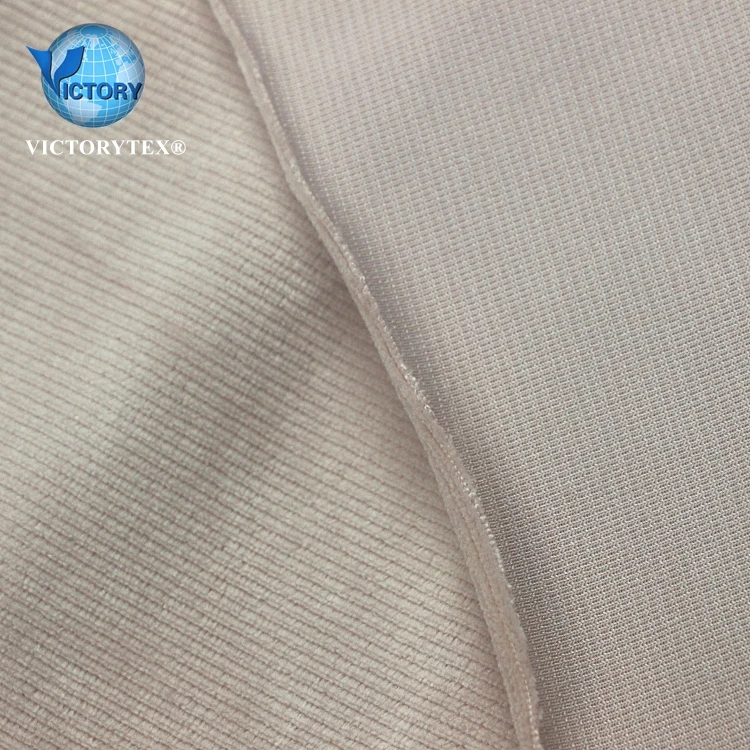 Customized Polyester Spandex Horizontal Drop Needle Stripes Knitted ...