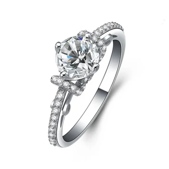 Xj-03 5925 Silver Diamond 925 Silver Wedding Jewelry Ring Price 1 Carat ...