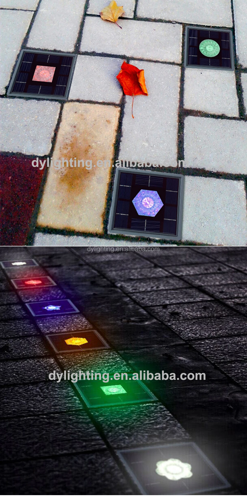 Color Changing Solar Stone Paver Brick Landscape Lightings Solar ...