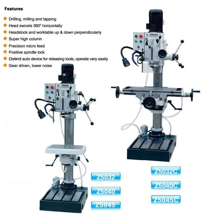 High Quality Of Column Vertical Drilling Machine Z5040 Bench Drill ...