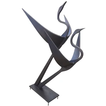 Municipality Contemporary Sculpture Steel Statue Bird Abstract Garden ...