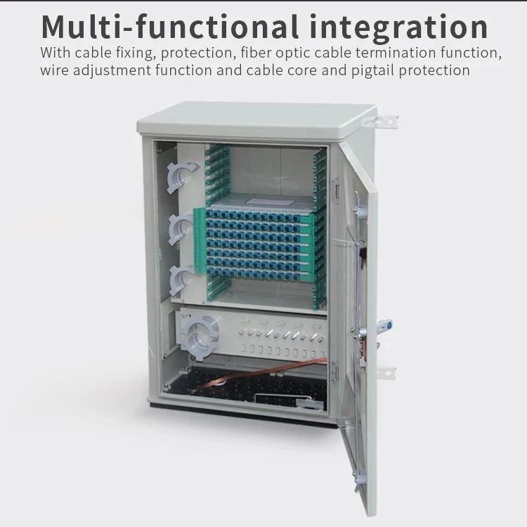 Wall-mounted 96 Core Outdoor Fiber Optical Splice Outdoor Cabinet Fiber ...