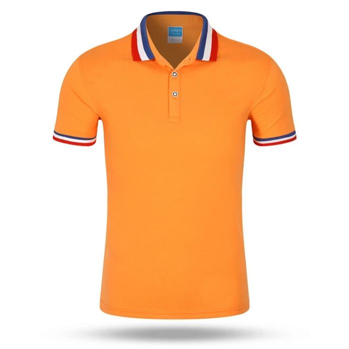 Kc008 Tri-color Collar Design Cotton Polyester Men's Basic Polo Shirts ...