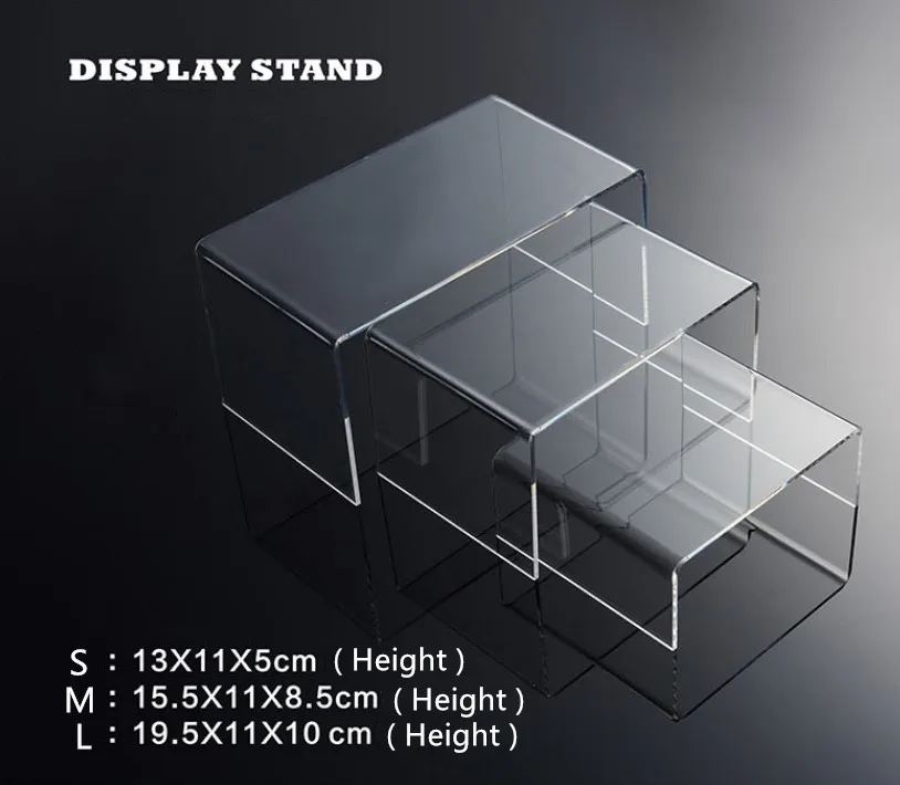 3 Tier Clear Acrylic Display Stand for Gifts & Shoes - OEM | Wholesale