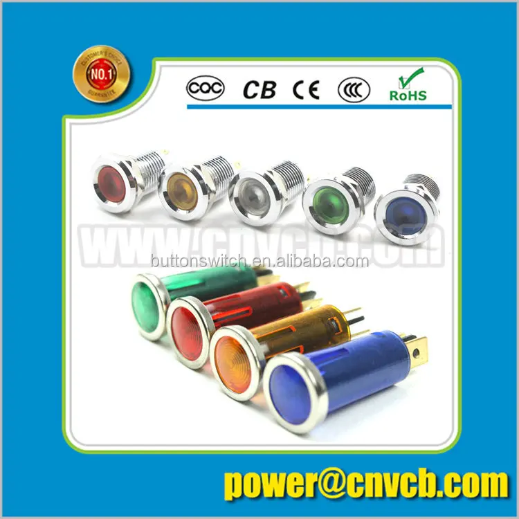 16mm Indicator 12v Indicator Pilot Lamp 24vdc 10mm Lamp Pilot ...