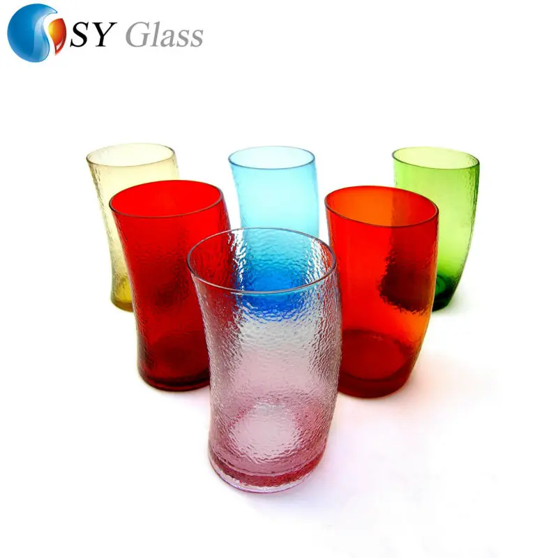 Bpa Free Colorful Slated Odd-shaped Drinking Glass Tumbler - Buy Bpa ...