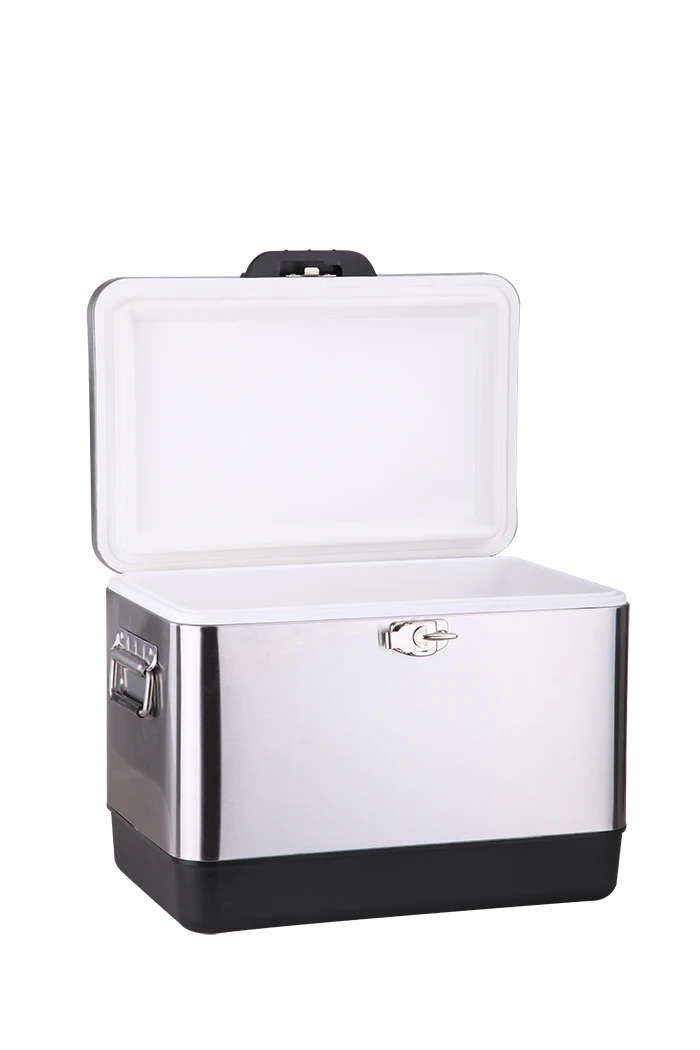51L Insulated Stainless Steel Cooler Box with Bottle Opener - Ideal for ...