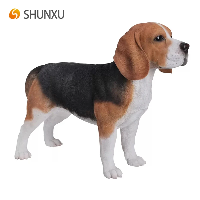 Vivid Detailed Resin Standing Beagle Dog Statue - Perfect Garden Decor ...