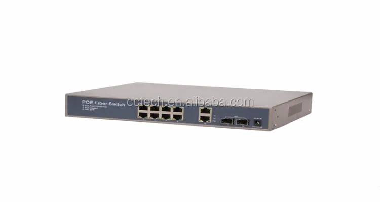 Oem Cctv Poe Switch 12 Port Ethernet Switch With 8 Poe 2 1000m Sfp 2 ...