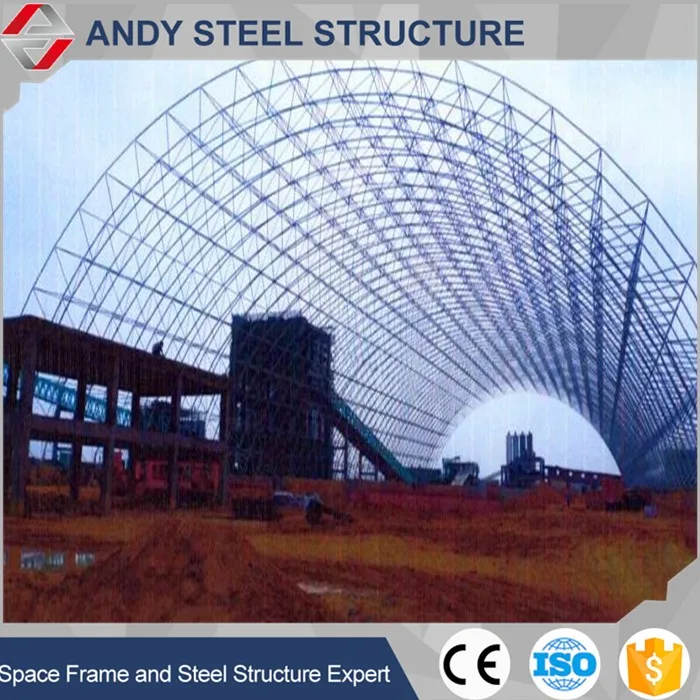 Large Span Arch Shape Stainless Steel Space Frame Structure Build For ...