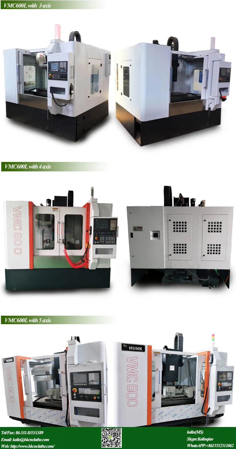 Cnc Vmc Machine Center Vertical Machining Vmc600 Siemens 808d 5 Axis ...