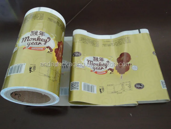 Stick Ice Pops Packaging Film Roll Plastic Ice Lolly Plastic Film Roll ...
