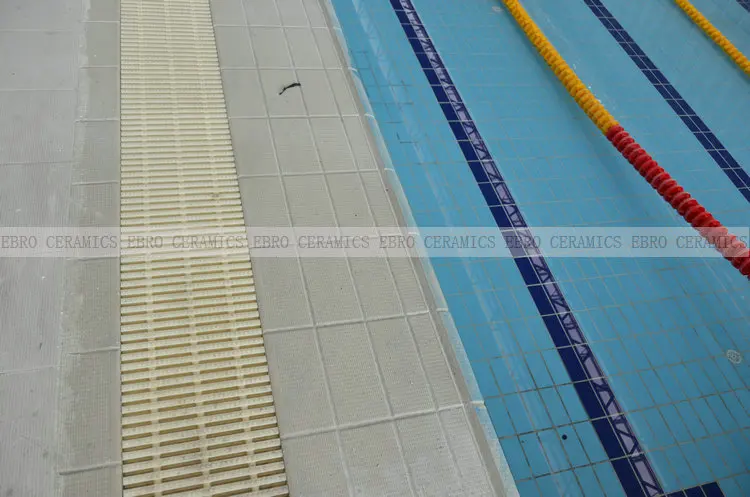 Ebro Ceramic Blue Swimming Pool Edge Finger Grip Tiles
