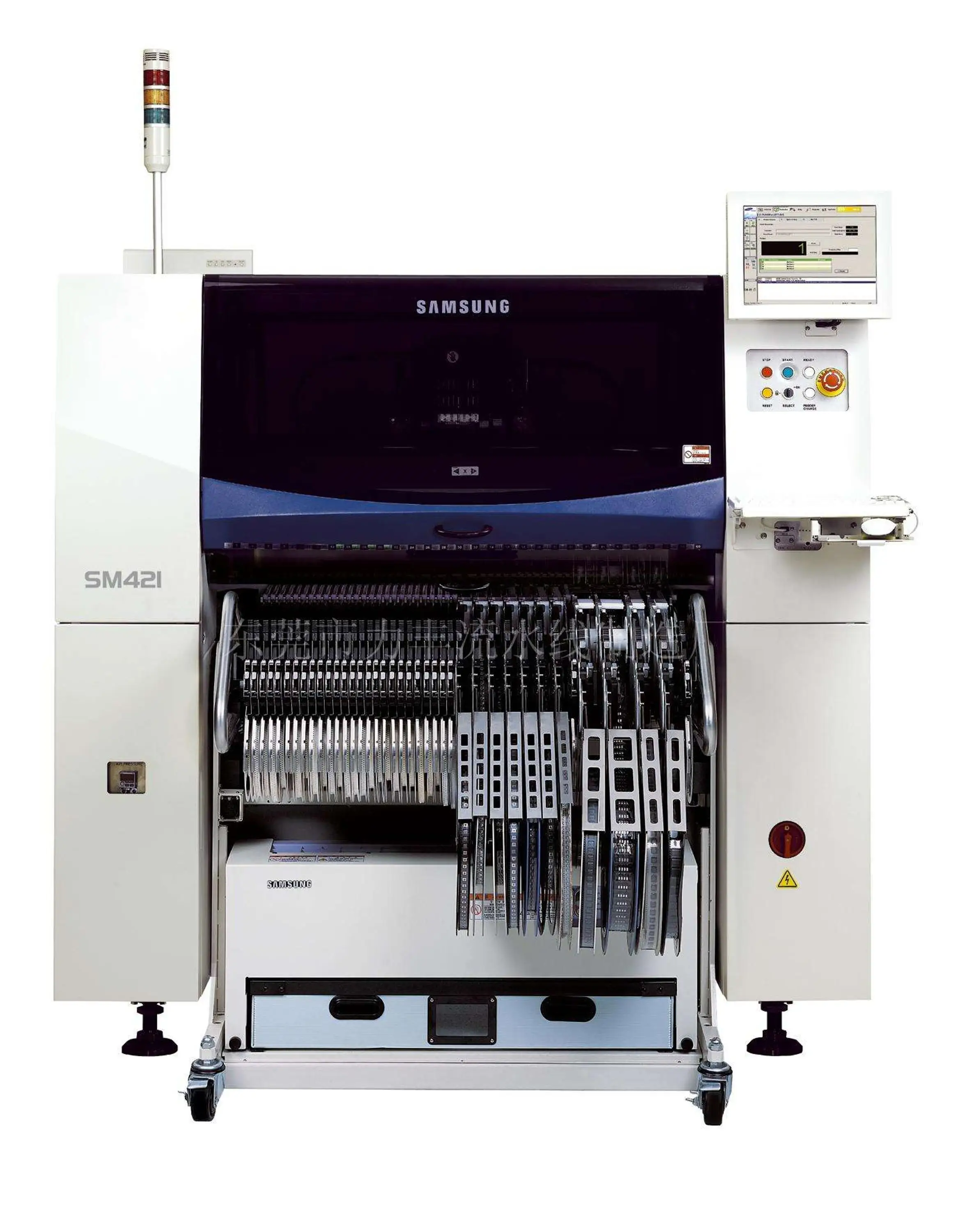 ชิปเมาท์ความเร็วสูงซัมซุง SM421เลือกและวางเครื่อง SMT สำหรับการจัดวาง ...