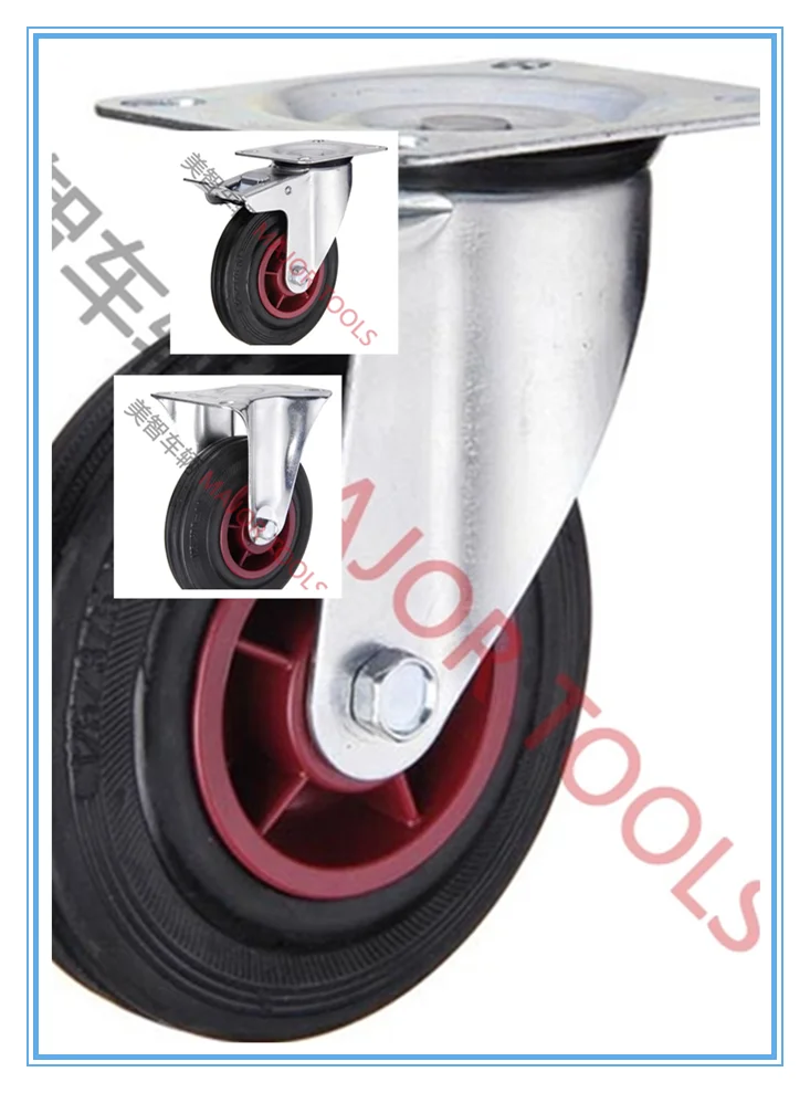 5 Inch Waste Garbage Can Bin Caster Wheels - Durable & Versatile