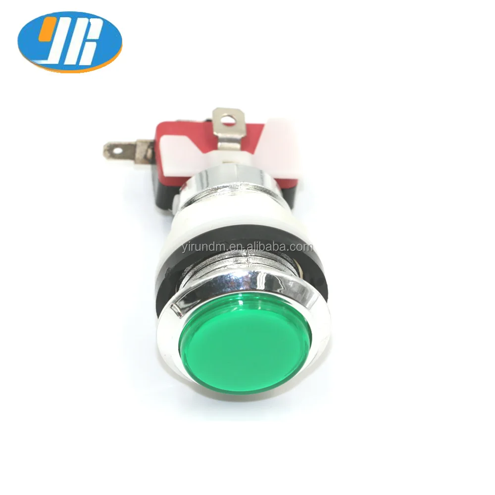 Led Lighted Silver Plated Push Button With Microswith - Buy Push ...