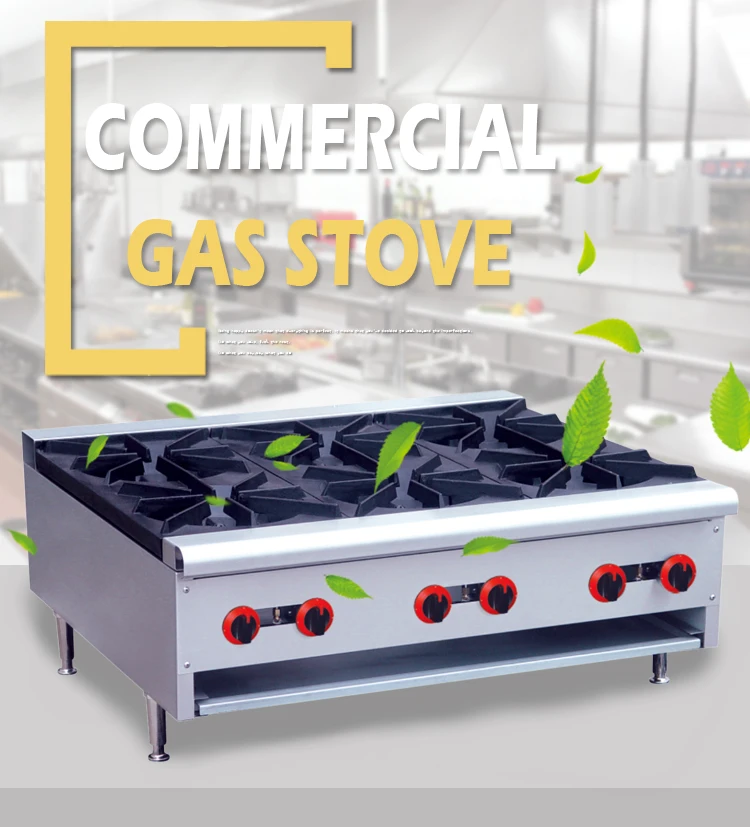 Equipo de Cocina para Restaurantes con Estufa de 1/2/4/6 Quemadores ...