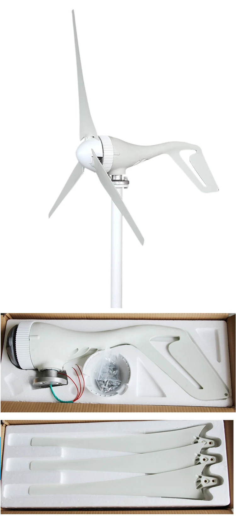 400W Small Wind Turbine Generator with 3 or 5 Blades