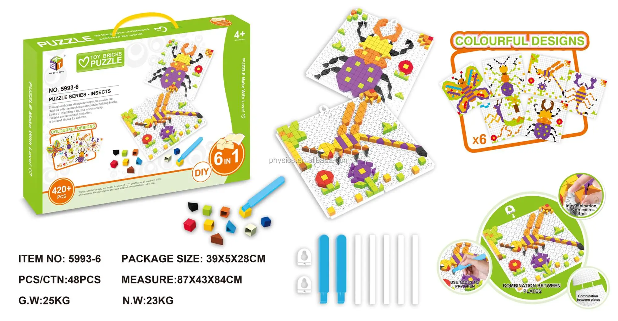 Educational ABS Plastic Bricks Series Toy Puzzle - Wisha