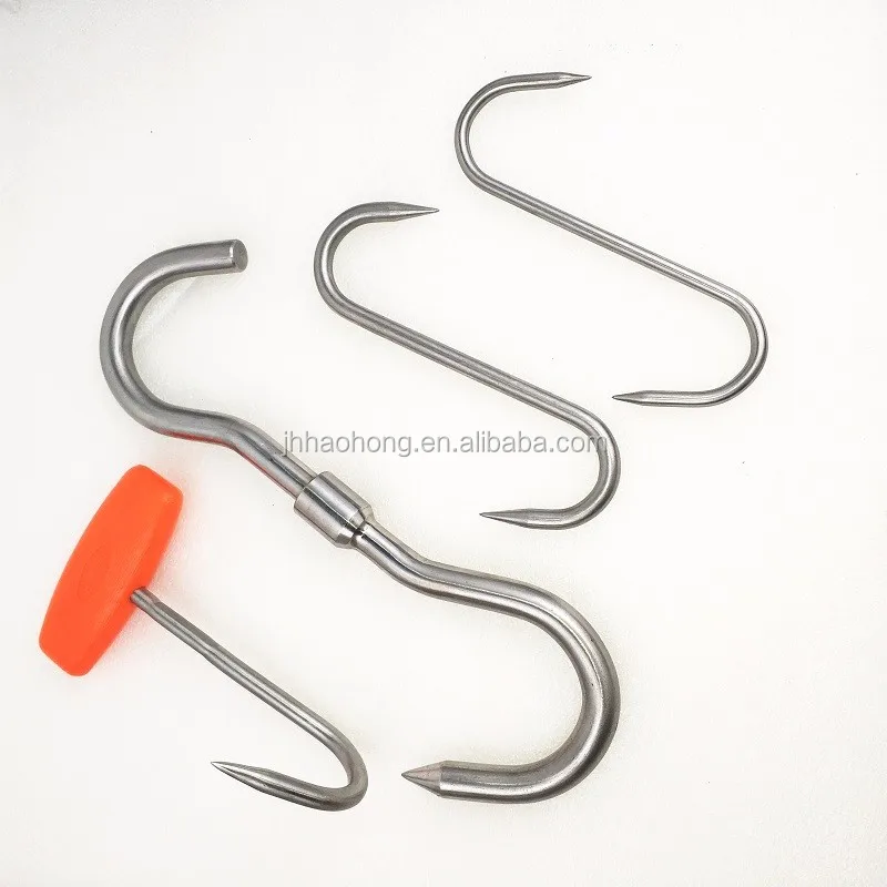 Rotating Stainless Steel Butcher Meat Hooks - Durable & Efficient