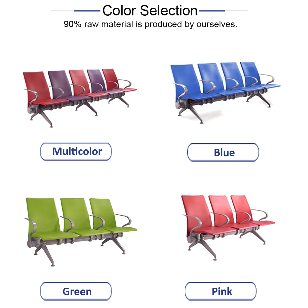 3 Seaters Passenger Waiting Airport Chair Polyurethane Airport Seating ...
