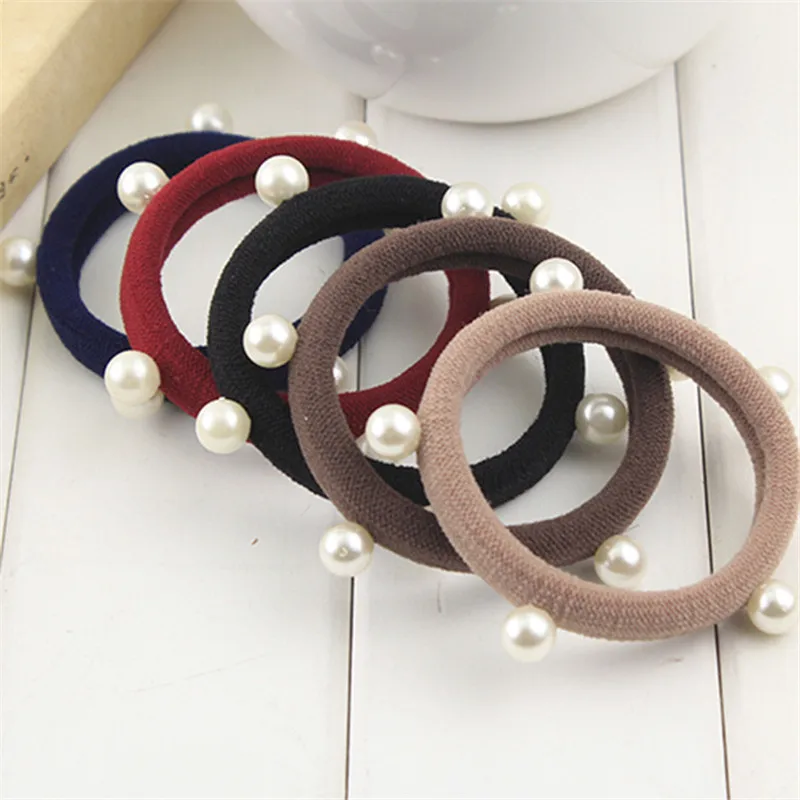 Women Girls Pearl Covered Elastics Fancy Hair Bands - Buy Fancy Hair ...