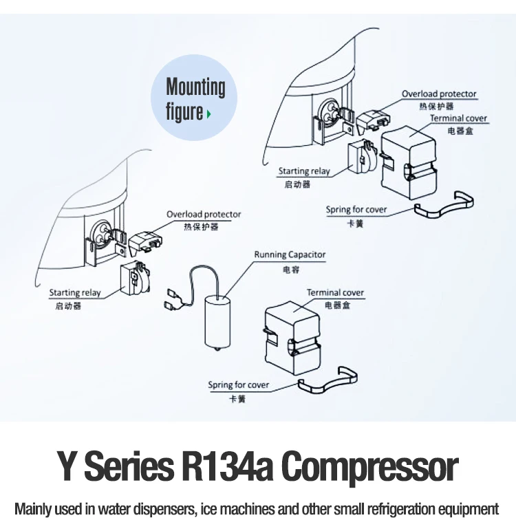 Huajun Qd30 R134a Refrigerator Compressor - Buy Refrigerator Compressor ...