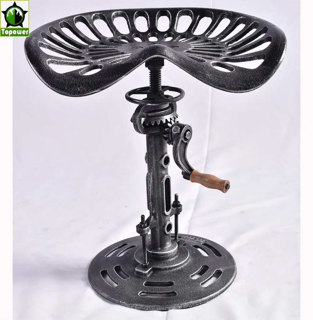Industrial Tractor Seat Crank Stool Cast Iron Metal Bar Chair - Buy ...