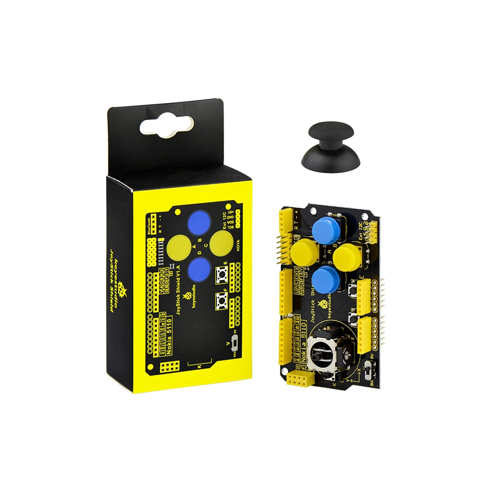 Keyestudio Joystick Shield Module Robotics Control Game Rocker Button Controller Expansion Board ...