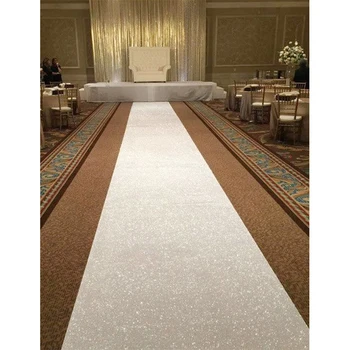 T Stage Aisle Runner Roll White Glitter Carpet Wedding For Wedding Hall ...