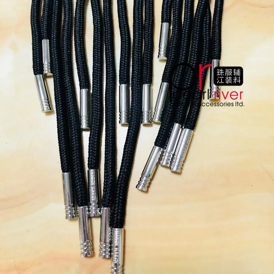 Flat Drawstring Cord with Metal Tip - Durable & Versatile