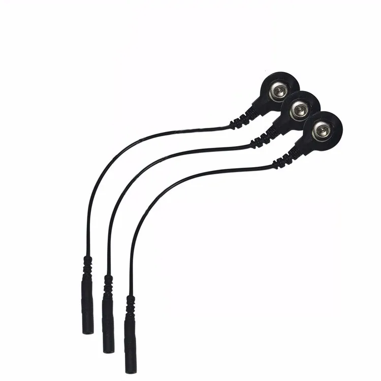 2mm Pin Connector to 3.5mm Snap Connector TENS EMS Adapters