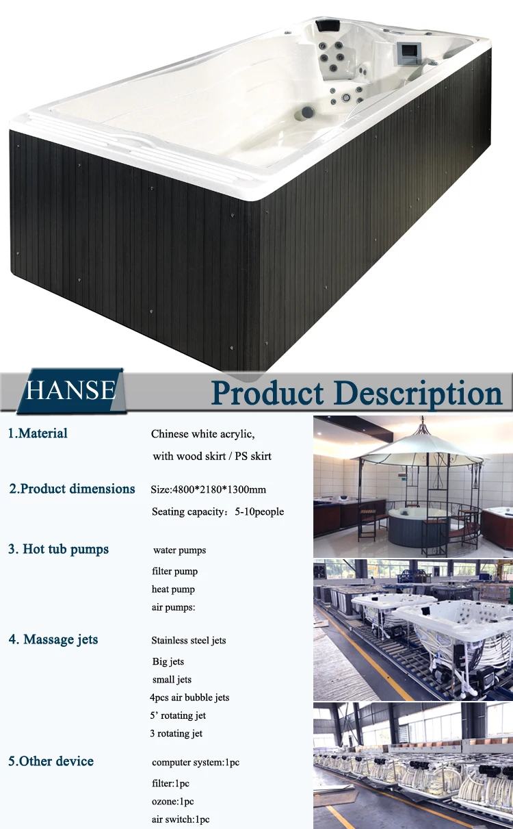 Prefabricated Garden Commercial Rectangular Above Ground Fibreglass Spa ... Prefabricated Garden Commercial Rectangular Above Ground Fibreglass Spa ...
