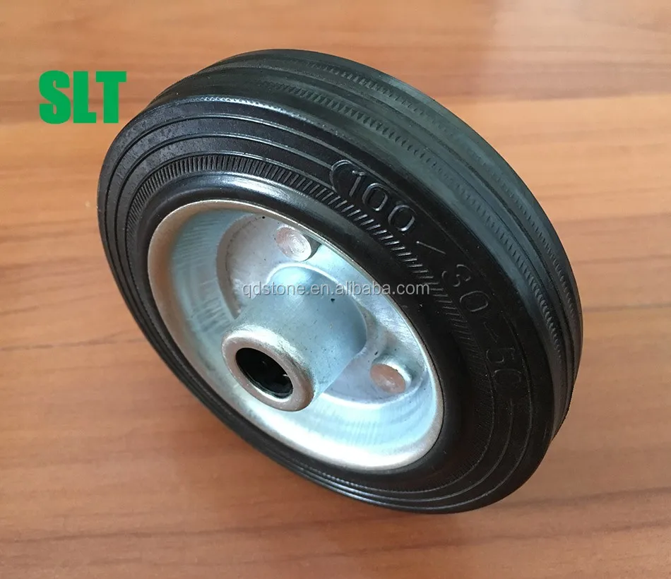Heavy Duty Solid Rubber Caster Wheels with Zinc Plated Rim - Available ...