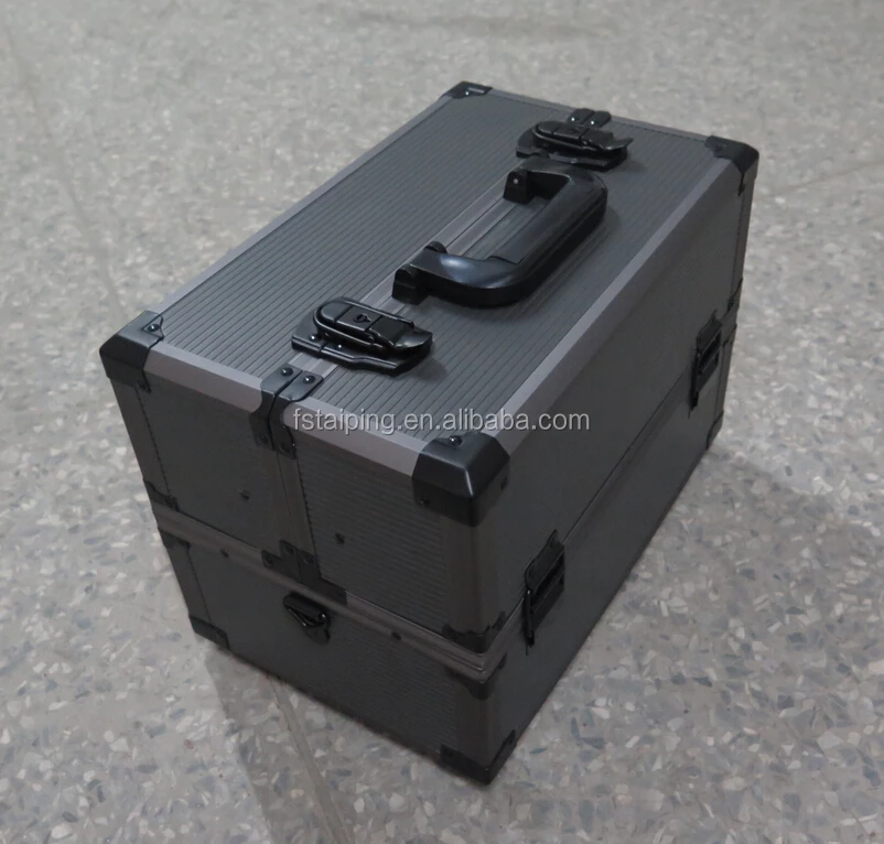 Rugged Tackle - Durable Aluminum Tool Box with Cantilever Tray