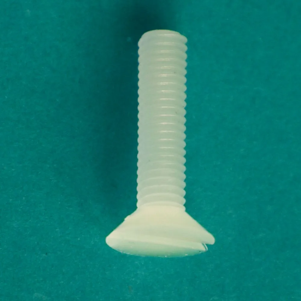 Plastic Slotted Flat Head Screws Countersunk Head Screw Polyvinylidene Fluoride Pvdf Screw ...