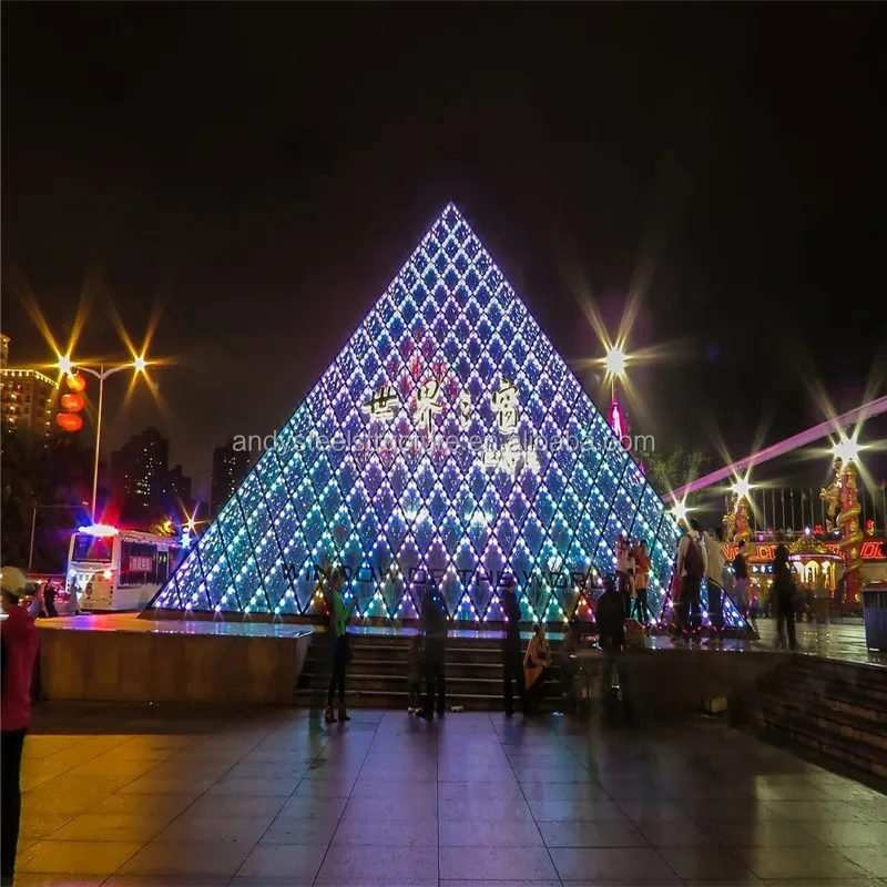 Steel Structure Pyramid Building With Space Frame Roof Design - Buy ...