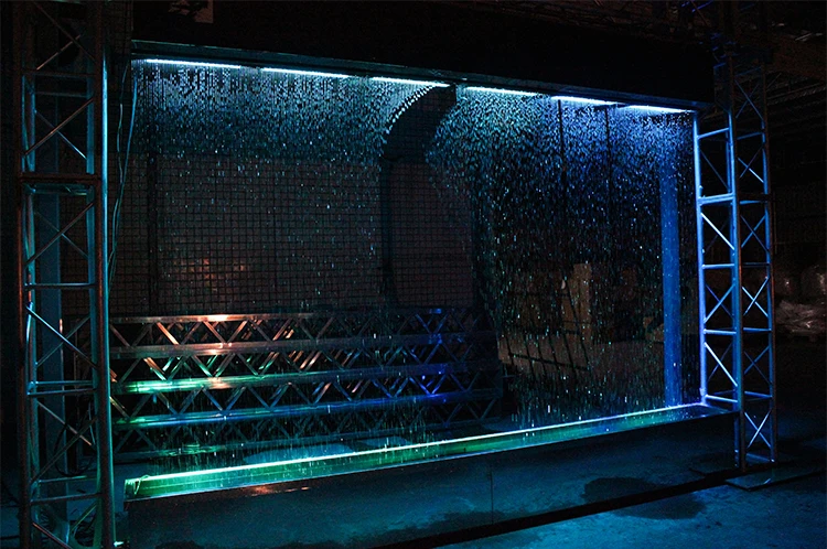 Water Feature Outdoor Decorative Water Waterfall Wall Rain Curtain ...