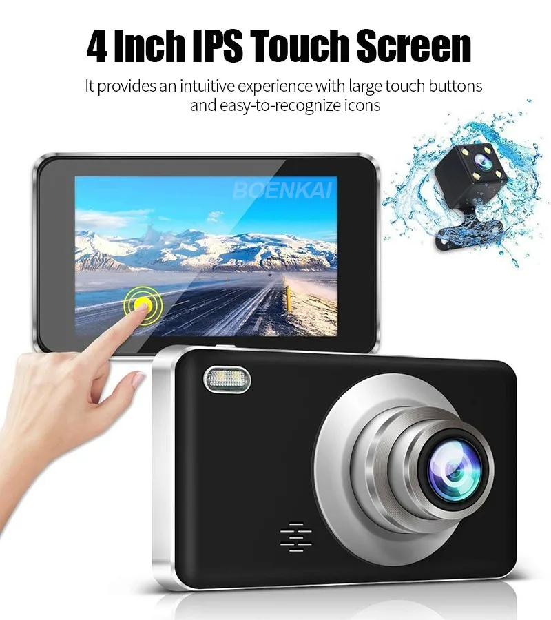 360 Car Dash Cam - HD 3 Camera View for Safety & Convenience