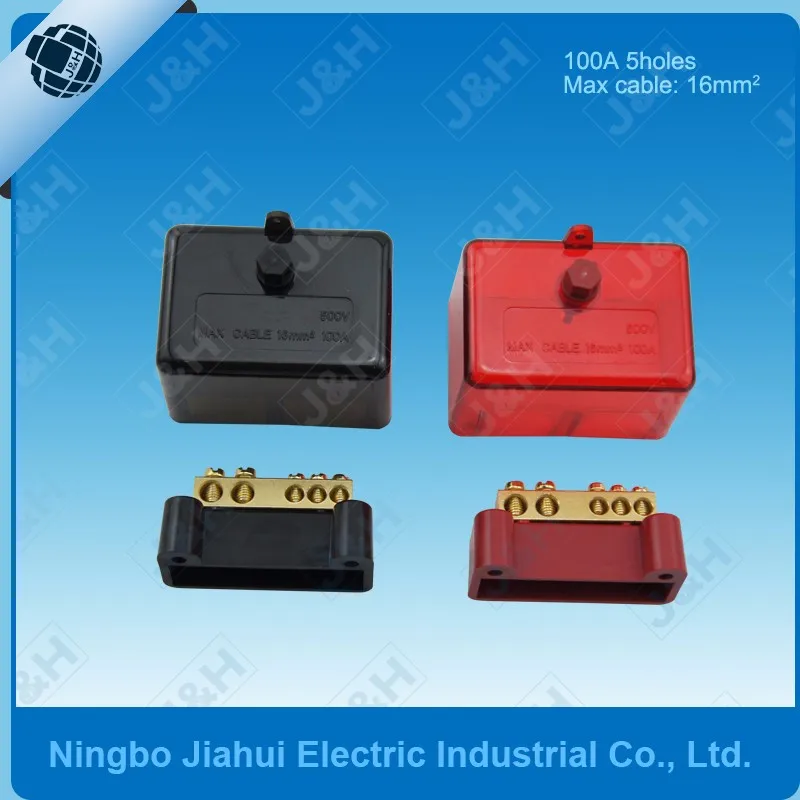 Jh5r Australia 100a 500v 5 Holes Electrical Copper 16mm Terminal Block ...