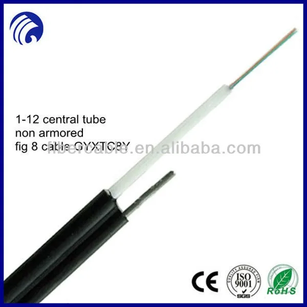 Mini FIG-8 GYXTC8Y 12 Core Fiber Optic Cable Outdoor Aerial Optic Fibre ...