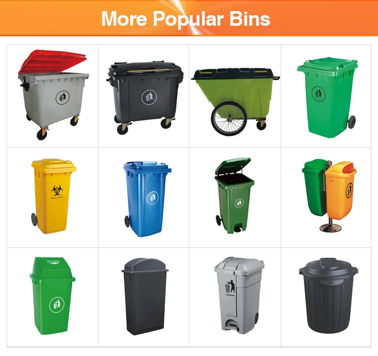 New Design Dark Dirtless 100l Plastic Bucket/wheelie Bin With Foot ...