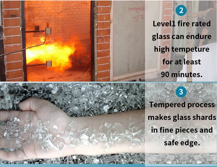 Fire Rated Harga Kaca Tahan Api Untuk Membangun Dinding Partisi Pintu ...